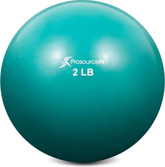 ProSourceFit Weighted Toning Exercise Balls for Pilates, Yoga, Strength Training and Physical Therapy, 2 lb to 8 lb, Color Coded