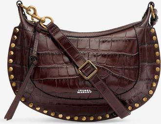 Isabel Marant Sac Oskan Moon En Cuir Effet Croco - Femme - Bordeaux - - Isabel Marant