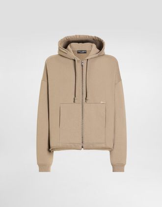 Dolce & Gabbana Zip-up Hoodie - Mann Sweatshirts Beige Xs