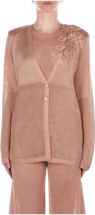 Blugirl Femme, Pulls, Beige, Taille: 42 FR Maglia Cardigan