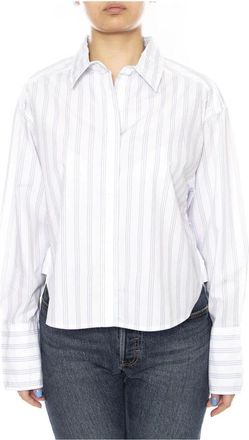 Lee Femme, Blouses et Chemises, Blanc, Taille: 40 FR Halogen Stripe Shirt