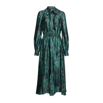 Etro Shirtdress mit Paisley-Print und gerafften langen &Auml;rmeln - - Dresses - Damen - Gr&uuml;n - S