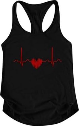 Generic Haut Femme avec Imprim&eacute; Saint Valentin et Coupe Large pour Style Festif et D&eacute;contract&eacute;(Black, XXXL)