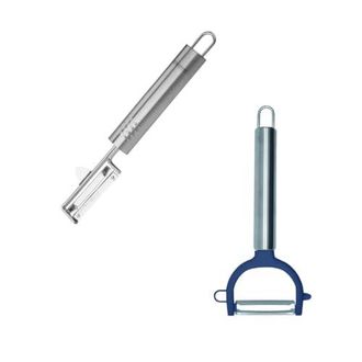 Fackelmann Fackelmann 9944050 Duo Gem&uuml;sesch&auml;ler Pendel und Gem&uuml;sesch&auml;ler, Sch&auml;ler, Gem&uuml;sesch&auml;ler, Edelstahl, Kunststoff, Grau, 19 x 3,5 cm