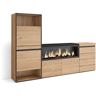 Skraut Home Skraut Home - Schuhregal, Schuhschrank, Schuhaufbewahrung, 224x145x35 cm, F&uuml;r Schlafzimmer, Zimmer, Elektrokamin xxl, Kommode mit Schubladen