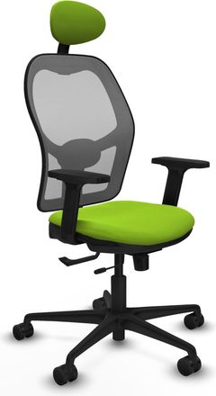 Piqueras y Crespo 24-Stunden-B&uuml;rostuhl mit 2D-Armen, h&ouml;henverstellbarer Lendenwirbelst&uuml;tze und festem Kopfteil, ausgestattet mit Syncro/Traslack und injiziertem Schaums