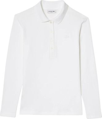 Lacoste Femme, Tops, Blanc, Taille: 38 FR Polo en coton
