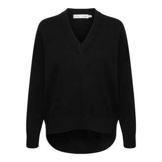 Inwear Pull en Tricot Col V Noir - Femme - Pulls - Noir - Taille: 46 FR