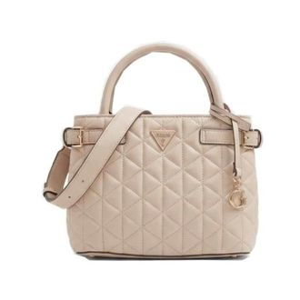 Guess Femme, Sacs, Beige, Taille: ONE Size Paisleigh Petit Sac Cartable Matelass&eacute;