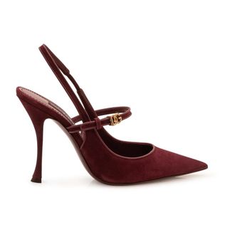 Dolce & Gabbana Femme, Chaussures, Rouge, Taille: 38 EU Slingback Daim Nappa