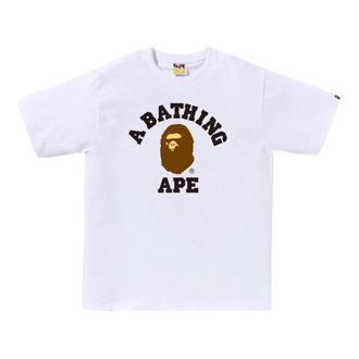 A Bathing Ape A Bathing APE - T-shirt College - Homme - Tops - Blanc - Taille: XL