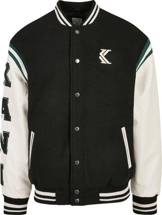Karl Kani Herren KM223-075-2 OG College Jacket Dark Black/Off White, M