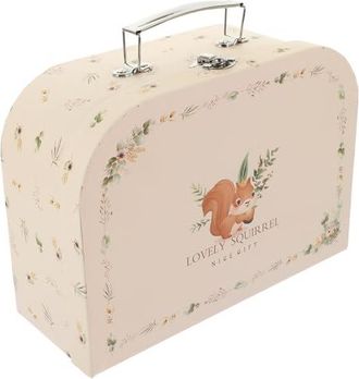 Artibetter Bo&icirc;te De Rangement Portative Bo&icirc;te-cadeau De Bonbons En Carton Valise En Carton Mini-valise Organisateur De Jouets D&eacute;cor De Valise Vintage Fleurs Bijo