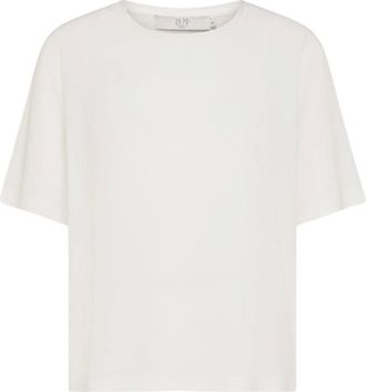 Seventy Femme, Tops, Blanc, Taille: 36 FR Girocollo in jersey misto seta