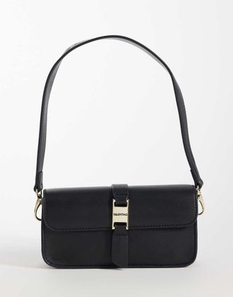 Valentino Eos Re - Petit sac port&eacute; &eacute;paule avec fermoir en m&eacute;tal - Noir