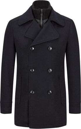 Tom Rusborg Zweireihige Cabanjacke mit heraustrennbarer Steppblende in