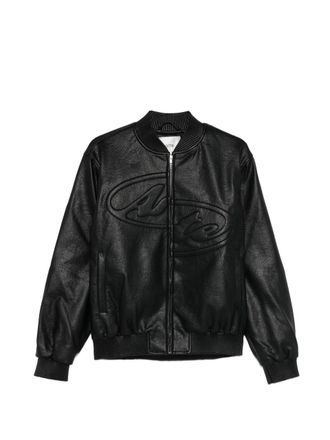 Arte Half Logo Leather Jacket