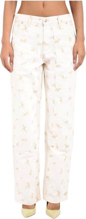 Msgm Msgm, Femme, Jeans, Blanc, Taille: 38 FR Jeans droits