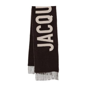 Jacquemus Fringe Logo Scarf - - Accessories - Damen - Braun - ONE SIZE
