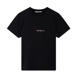 Stella McCartney Femme, Tops, Noir, Taille: 40 FR T-Shirt Iconics Love en Coton