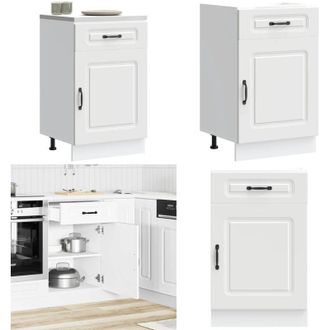 vidaXL Vidaxl - Armoire de cuisine Kalmar blanc bois ding&eacute;nierie