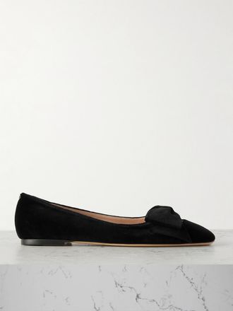 Valentino Garavani Bowow Ballerinas Aus Samt Mit Cut-out - Schwarz