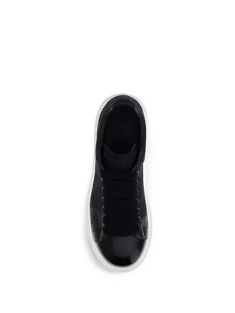 Alexander McQueen Mens Oversized Sneakers Indigo Leather Blue Trainers