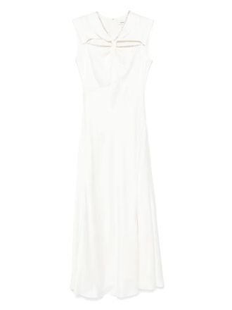 Sandro robe longue à ornements de cristal - Blanc