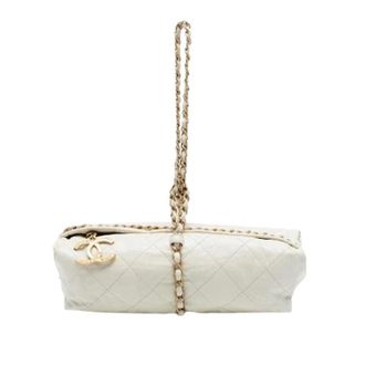Chanel Sac bandouli&egrave;re matelass&eacute; vintage Pre-owned - Femme - Pre-owned - Blanc - Taille: ONE Size