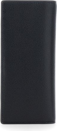 Tod's Mens Vertical Wallet Black Hammered Leather Calf