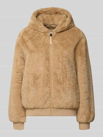 s.Oliver Red Label Regular Fit Kunstfelljacke mit Kapuze