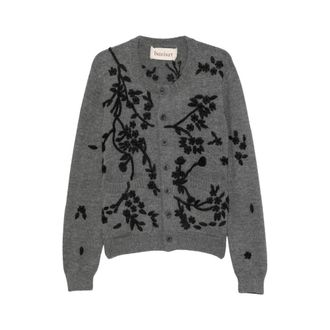 Baziszt Blossom Cardigan - - Knitwear - Herren - Grau - M