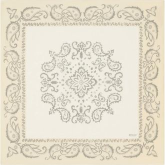 Boggi Milano Homme, Accessoires, Beige, Taille: ONE Size Bandana en coton &agrave; imprim&eacute; cachemire