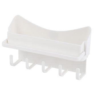 NUOBESTY Wandorganizer f&uuml;r Haarspangen und Haarb&auml;nder aus Stabilem Pp Wei&szlig; mit Aufbewahrung f&uuml;r Lippenstifte und Parf&uuml;m Haarschleifenhalter f&uuml;r Bad und Haushal