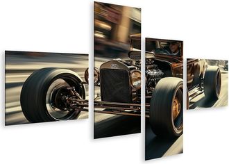 Islandburner Bild auf Leinwand Schneller hot rod in der stadt Bilder Wandbilder Poster