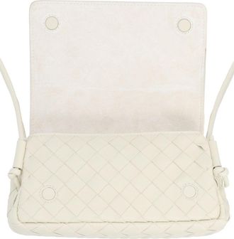Bottega Veneta Womens Shoulder Bag Notturno Ivory Leather Lamb
