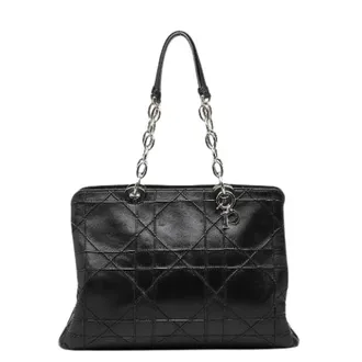 Dior Pre-owned Cannage Granville Leather Chain Handbag - - Pre-owned - Damen - Schwarzk - ONE SIZE