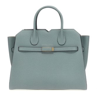 Valextra Femme, Sacs, Gris, Taille: ONE Size Milano Medium Handbag