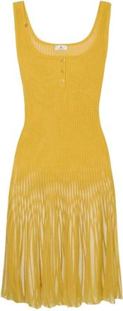 Elisabetta Franchi Femme, Robes, Jaune, Taille: 38 FR &Agrave; jour Knit Dress