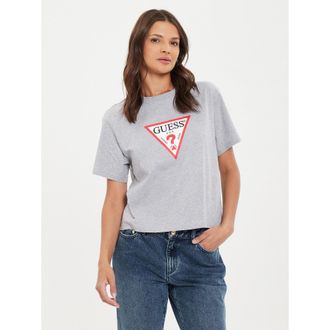 Guess T-Shirt W4YI73 K8HM0 Grau Boxy Fit