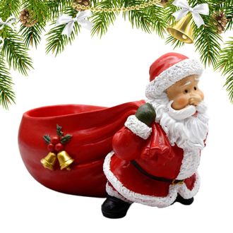 Generic Weihnachtsmann-Weihnachtsstatuen - Fr&ouml;hliches Polypropylen-Geschenk, Korb-Stil, Langlebig, F&uuml;r Schlafzimmer, Auto, B&uuml;ro, Wohnheim, Wohnung | EIN Kompa