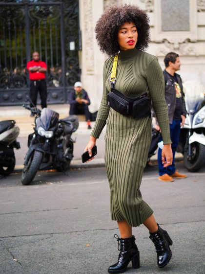 Comment porter la robe col roulé cet hiver ?