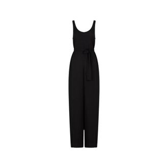 A|X Armani Exchange Schwarzes &auml;rmelloses Jumpsuit-Kleid mit G&uuml;rtel - - Jumpsuits & Playsuits - Damen - Schwarzk - S