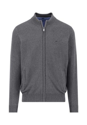 Fynch-Hatton Strickpullover aus Baumwolle, mit Stehkragen, mit Rei&szlig;verschluss, Regular Fit