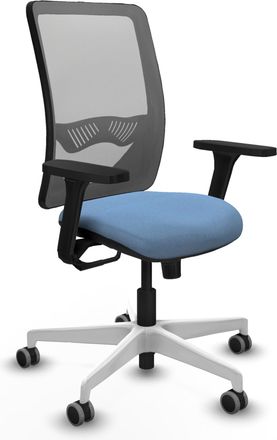 Piqueras y Crespo Blauer Schreibtischstuhl Zulema mit 3D-Armlehnen, h&ouml;henverstellbare Lendenwirbelst&uuml;tze, ausgestattet mit 3 Positionen und Schneidschaum, mit Rollen vo