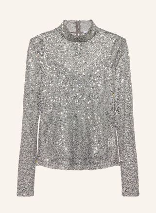 Riani Riani Longsleeve Aus Mesh Mit Pailletten grau