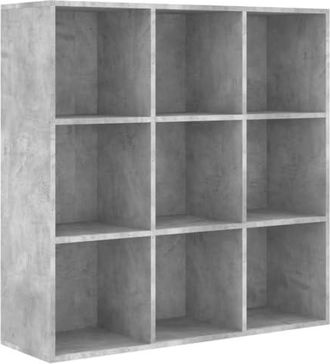 vidaXL Bibliothèque, Meuble de Rangement avec Compartiment, Armoire à Livres Salon Salle de Séjour Intérieur, Gris Béton Bois dIngénierie