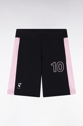 Eden Park Short Nouvelle Z&eacute;lande En Molleton Coton Noir Coupe Droite