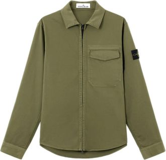 Stone Island Homme, Vestes, Vert, Taille: XL Overshirt