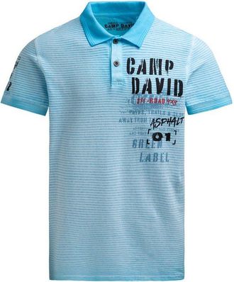 Camp David Poloshirt mit Seitenschlitze